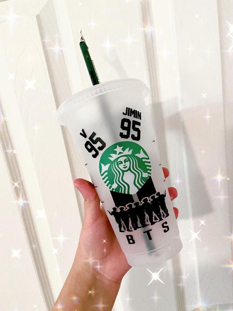 BTS Starbucks Cup Bangtan - Etsy