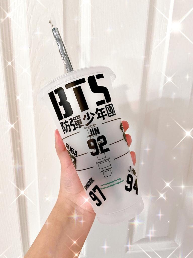 BTS Starbucks Cup Bangtan - Etsy
