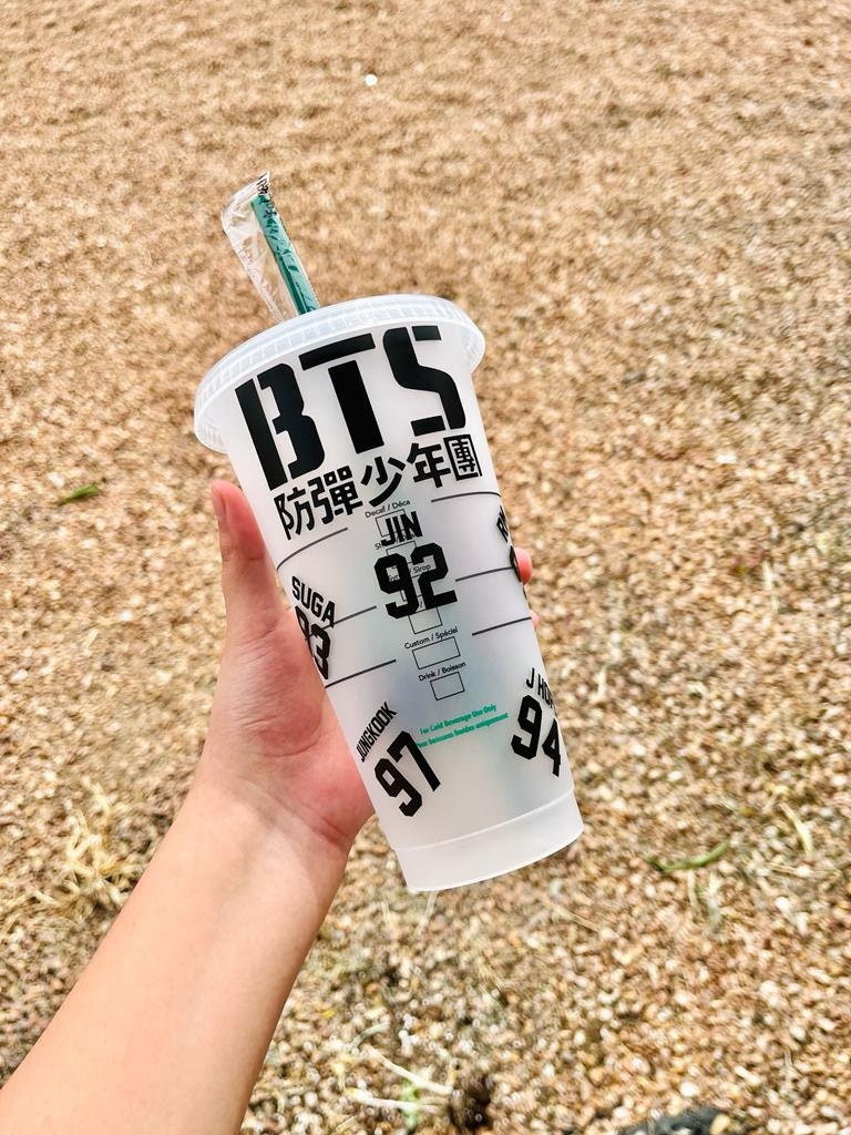 BTS Starbucks Cup Bangtan Boys/jin/rm/jungkook/jimin/v/suga/jhope ...