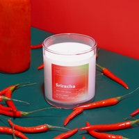 Sriracha Soy Wax Candle | Sriracha Hot Sauce Soy Wax Candle | Chili ...