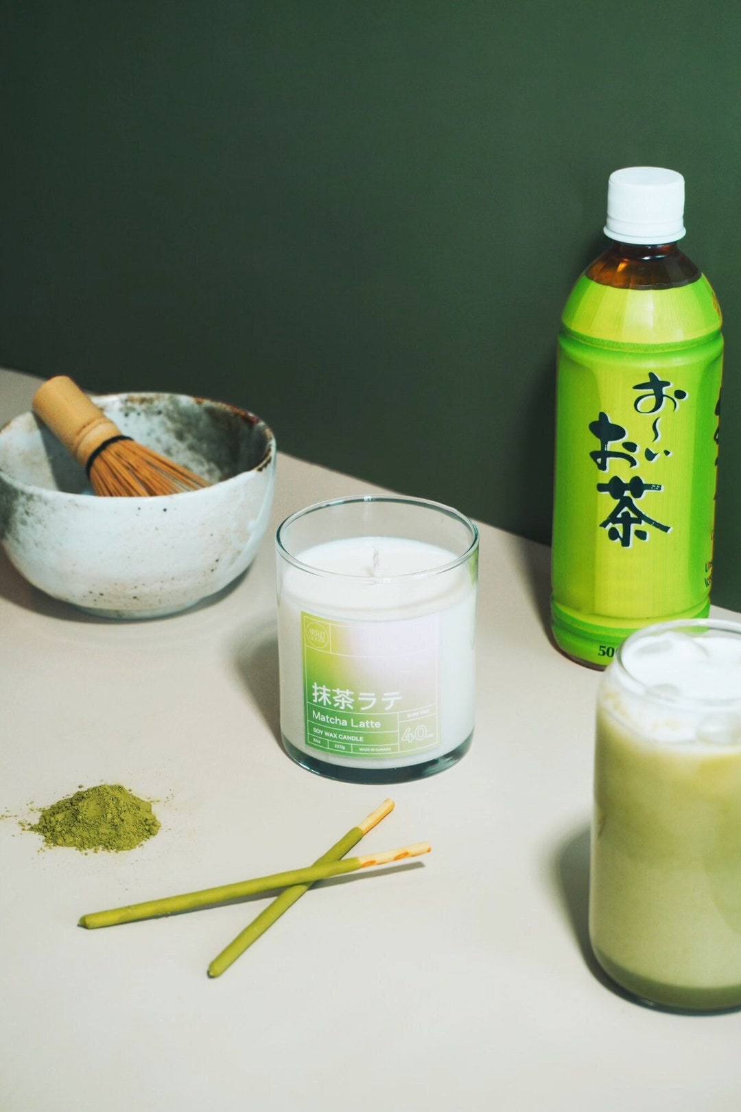Matcha Latte Scented Candle | Asian Inspired Scented Candle | Green Tea ...