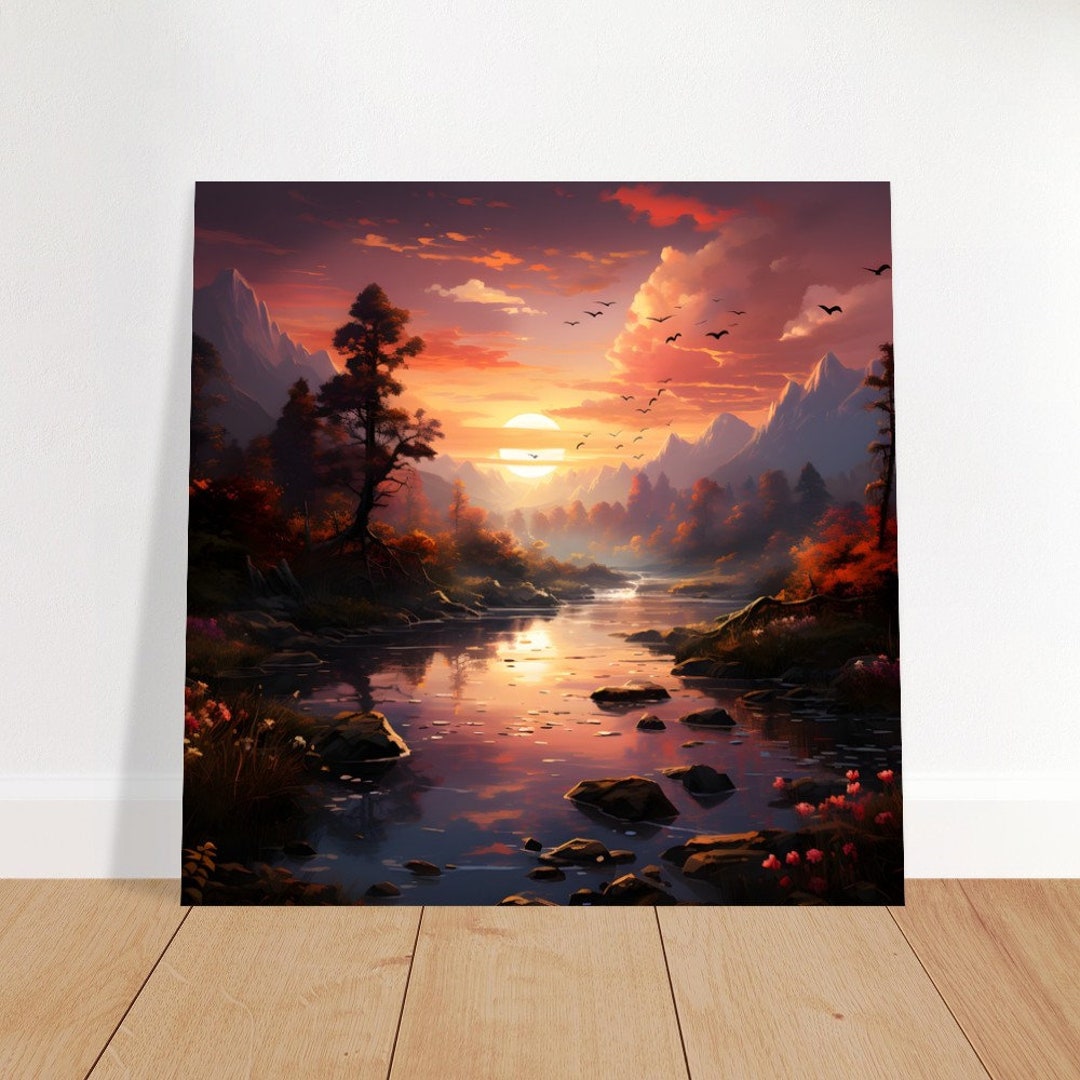 Beautiful Nature Sunrise Poster Print for Home or Office Decor ...