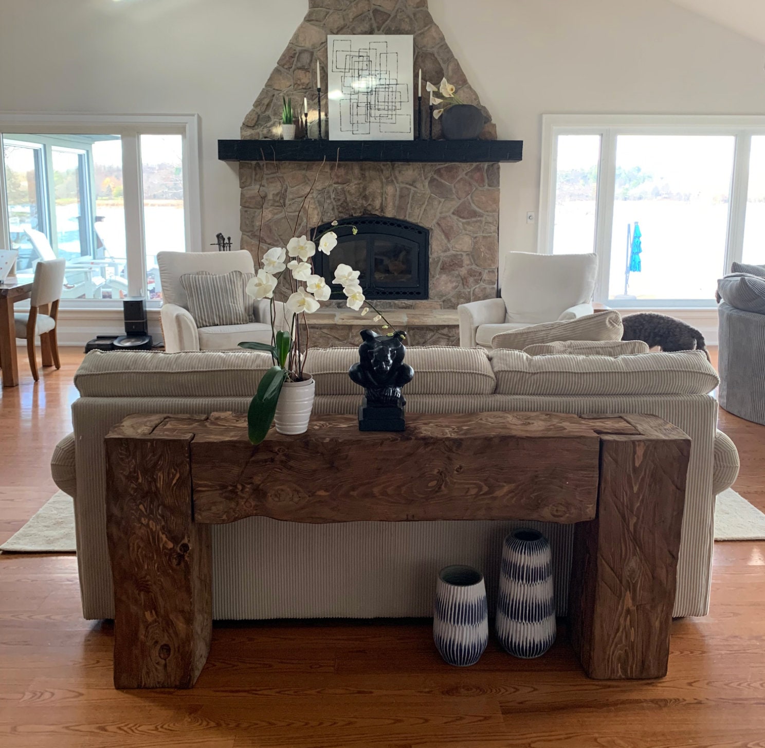 Rustic Console Table. - Etsy
