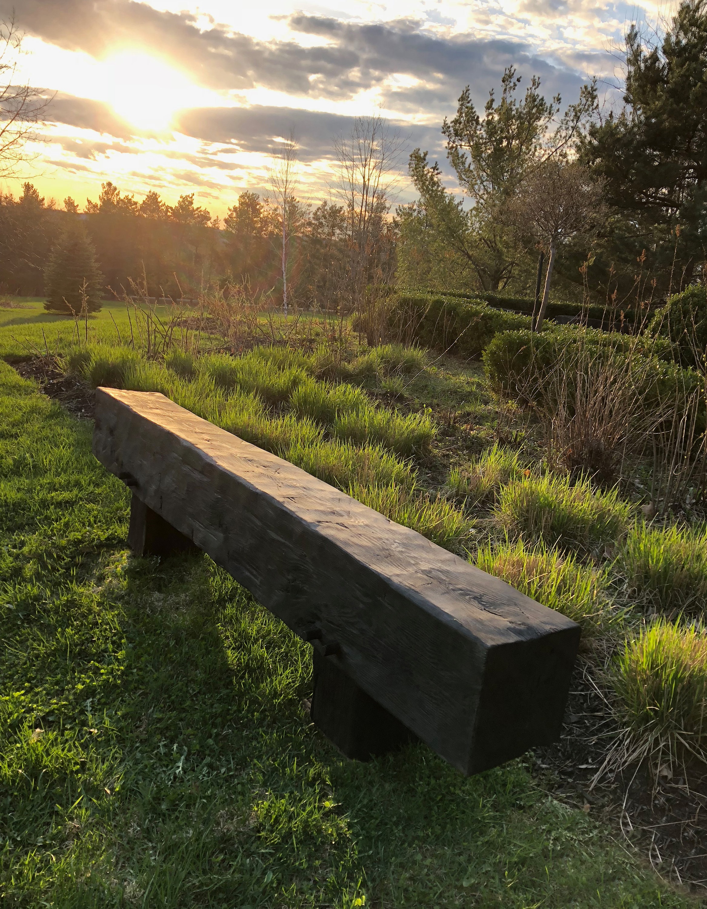 Solid Wood Bench Shou Sugi Ban - Etsy Canada