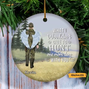 Personalized Custom Memorial Hunting Christmas Ornament, Memorial Gift ...