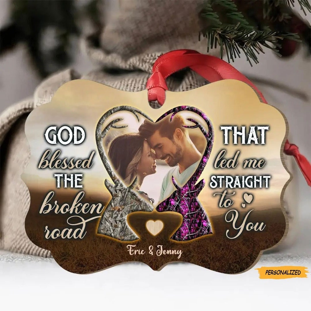 God Blessed Buck and Doe, Personalized Christmas Hunting Ornament, Gift ...