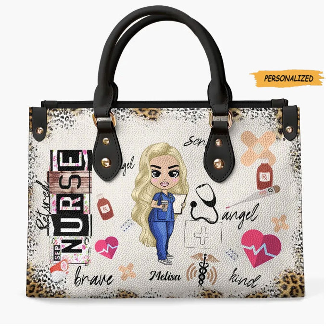 Personalized Leather Bag, Gift for Nurse, CNA, CMA, Doctor, Nurse Life ...