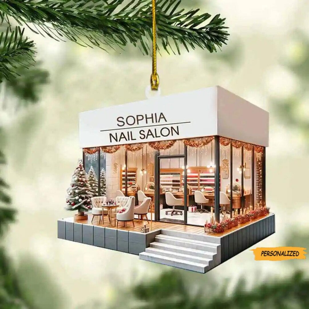 Personalized Nail Salon Ornament, Gift for Nail Salon Owner, Manicurist ...