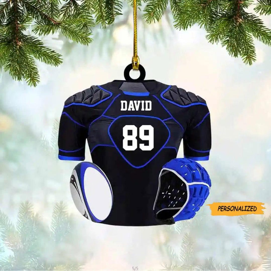 Personalized Rugby Ornament, Gift for Rugby Players, Gift for Him, Son ...