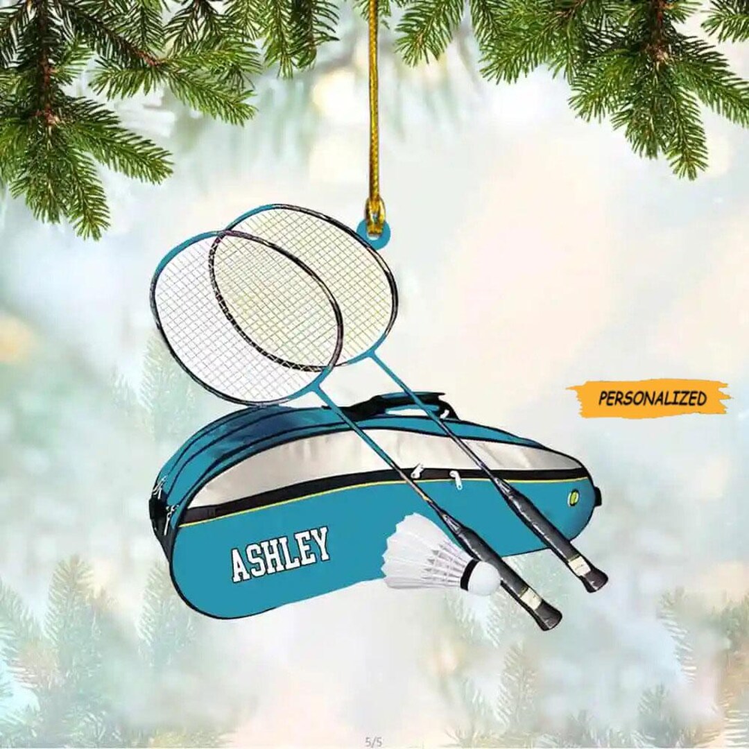 Personalized Badminton Christmas Ornament, Gift for Badminton Lovers ...