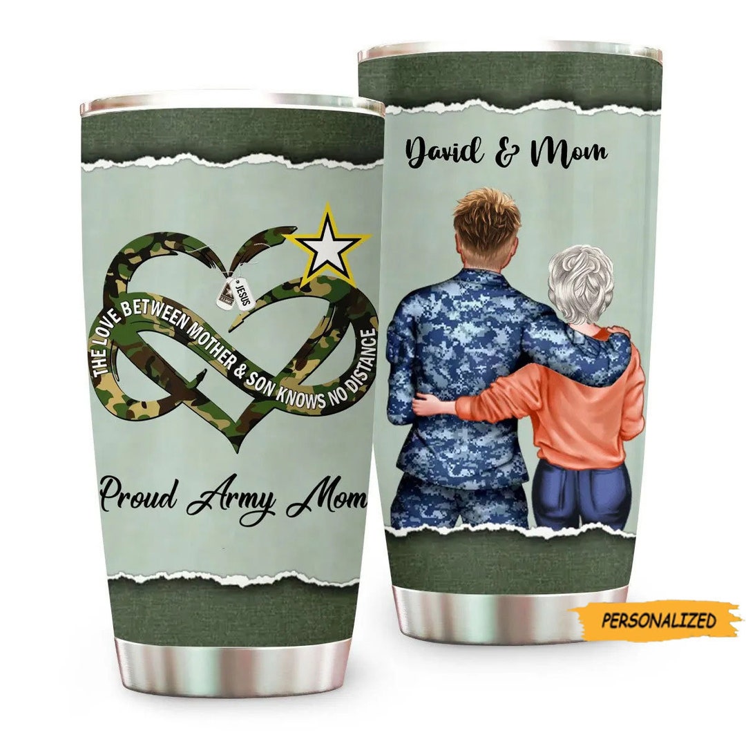 Personalized Custom Proud Army Mom Tumbler Mothers Day T For Mom