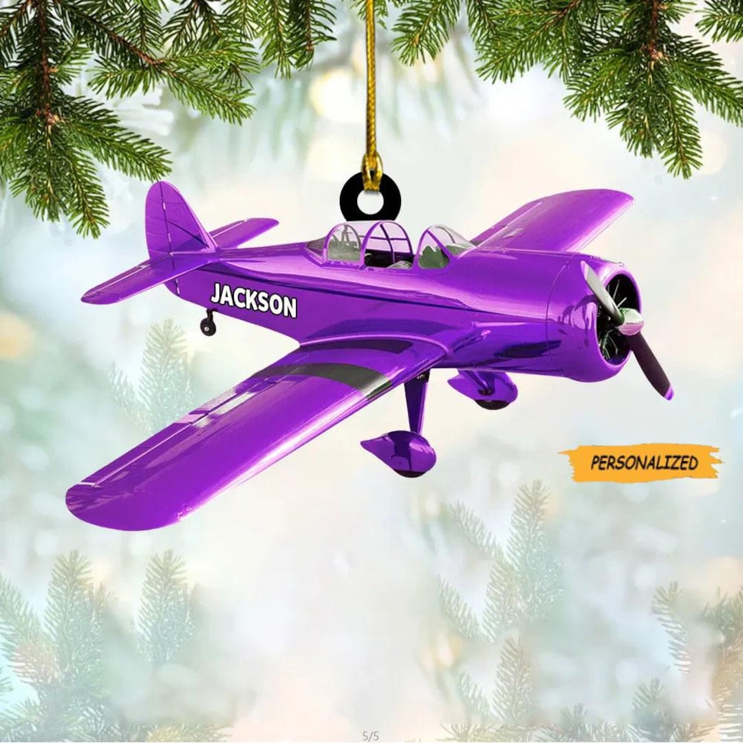 Personalized Airplane Christmas Ornament, Gifts for Pilot, Airplane ...