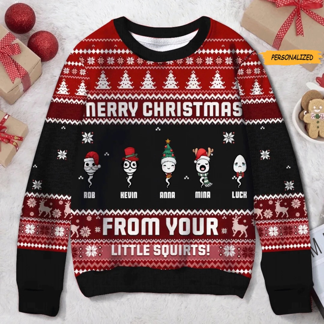 Personalized Custom Dad Ugly Christmas Sweater, Gift Idea for Dad ...
