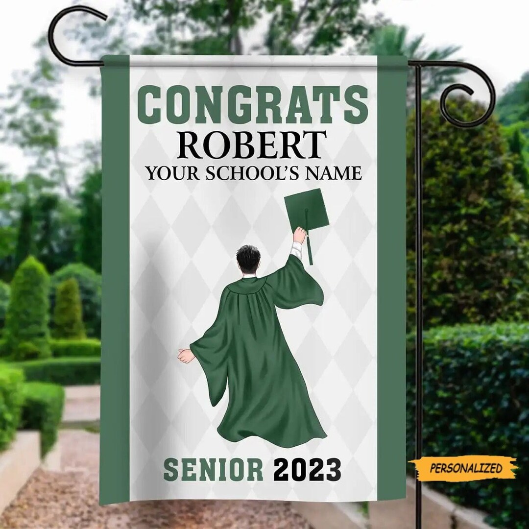 Graduation Congrats Senior 2026, Personalized Flag, Graduation Gift ...