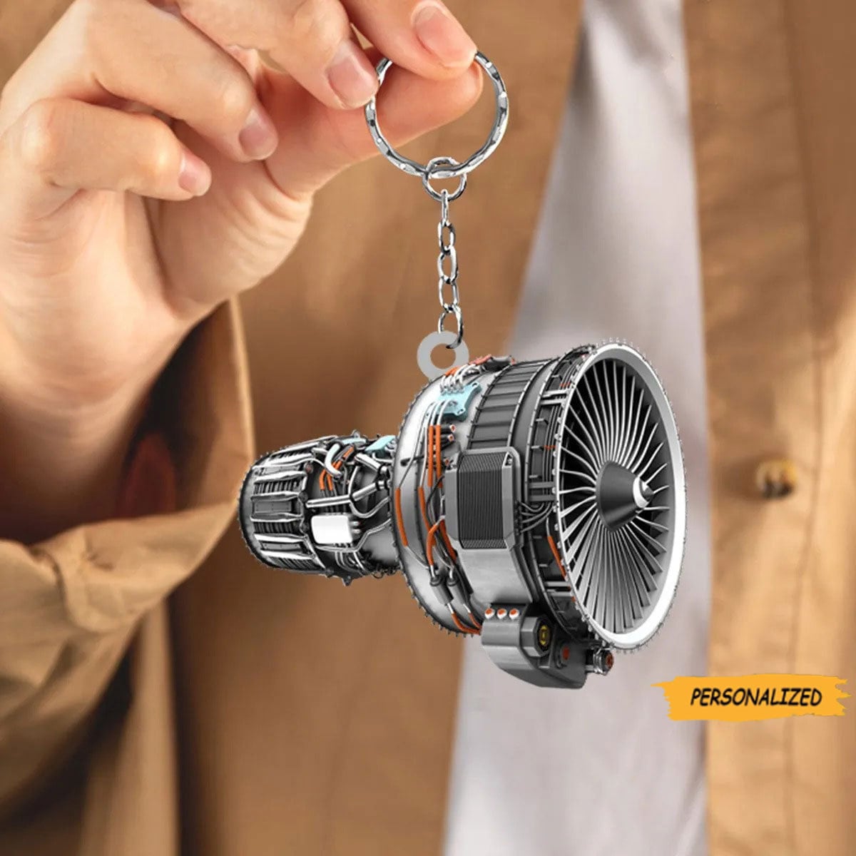 Turbofan Aircraft Engine Personalized Acrylic Keychain/ Car Hanging ...
