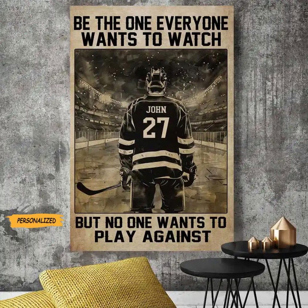 Hockey Motivation Personalized Poster, Gift for Hockey Lovers, Him, Her ...