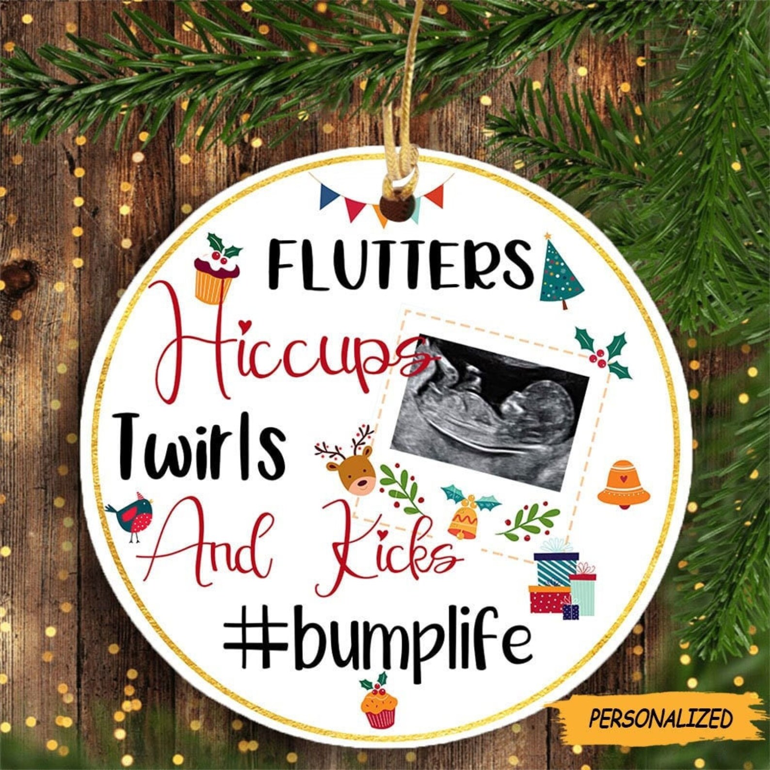 Personalized Future Mom Bump Life Ornament, Gift for Expecting Parents ...