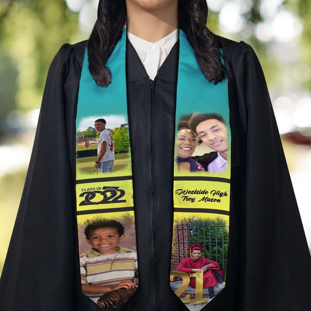 Personalized Class of 2026 Graduation Stole, Custom Photo Graduation ...