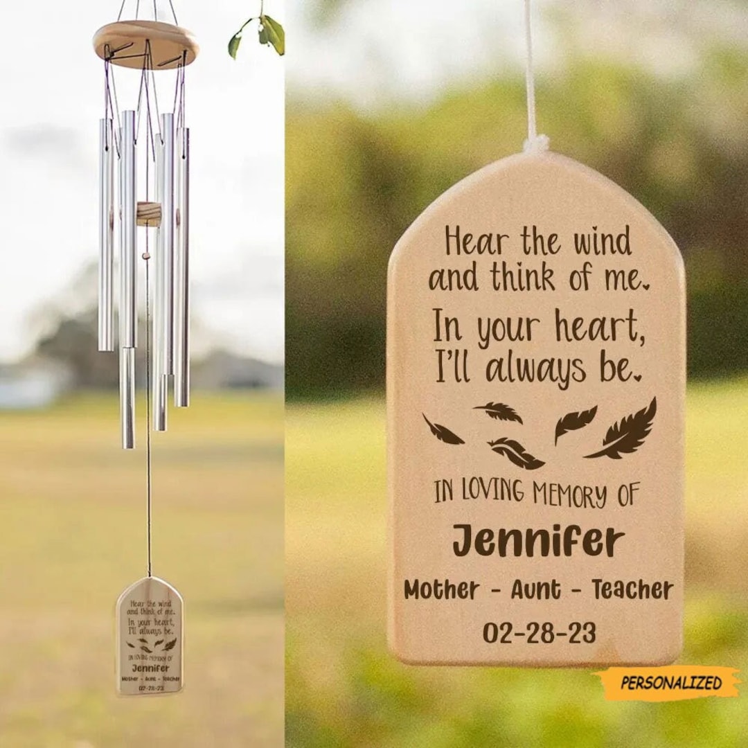 In the Loving Memory Personalized Wind Chimes, Memorial Gift With ...