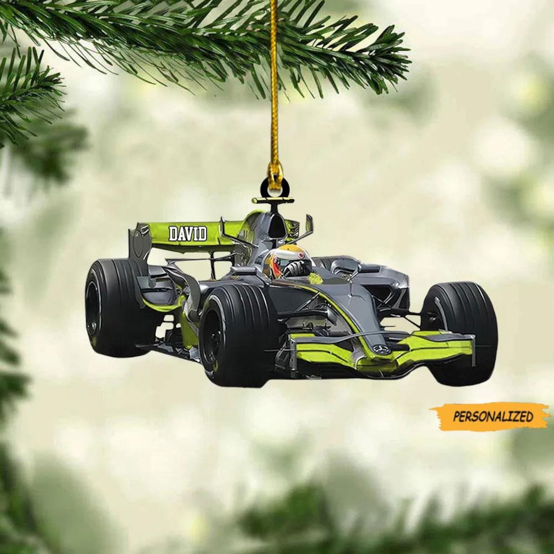Personalized Race Car Ornament, Gifts for Racing Lovers, Race Car ...