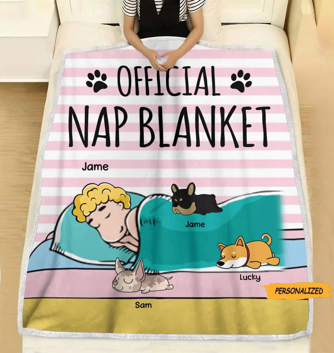 Official Nap Blanket Dog, Cat Personalized Blanket, Gift for Dog Cat ...