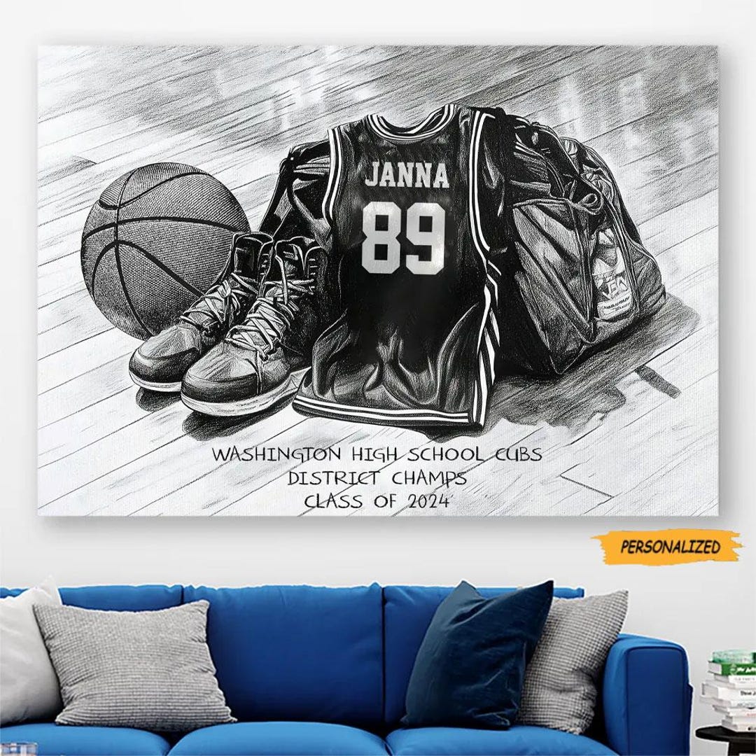 Personalized Class Basketball Team Canvas Poster, Gift for Basketball ...