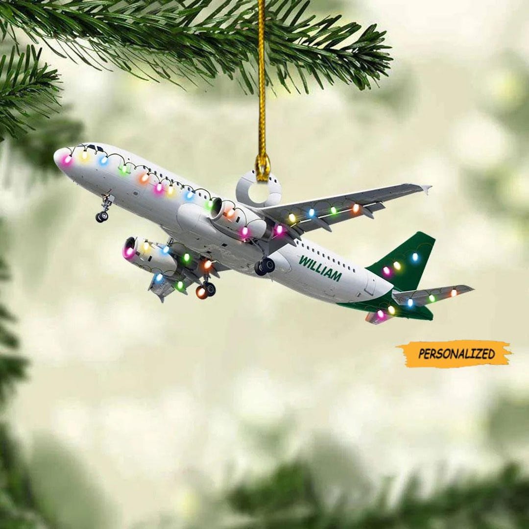Personalized Airplane Ornament, Gifts for Pilot, Airplane Lover Gift ...