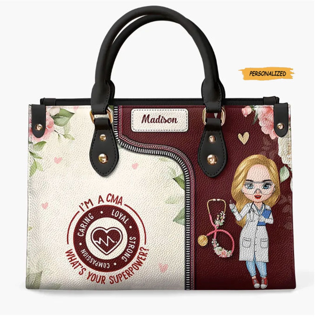 I’m A Nurse Personalized Custom Leather Bag, Nurse’s Day, Appreciation ...