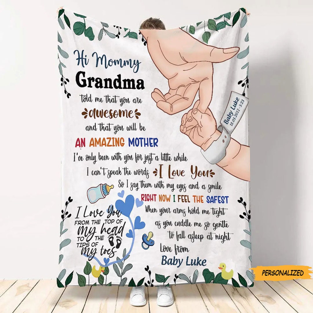 Grandma Told Me That You Are Awesome Mommy First Mothers Day grandma-told-me-that-you-are-awesome-mommy-first-mothers-day