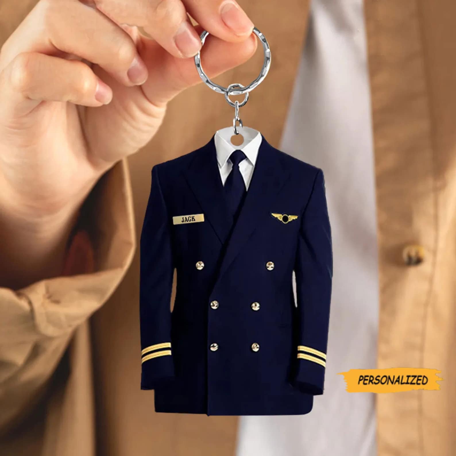 Pilot Personalized Acrylic Keychain/ Car Hanging Ornament, Pilot ...