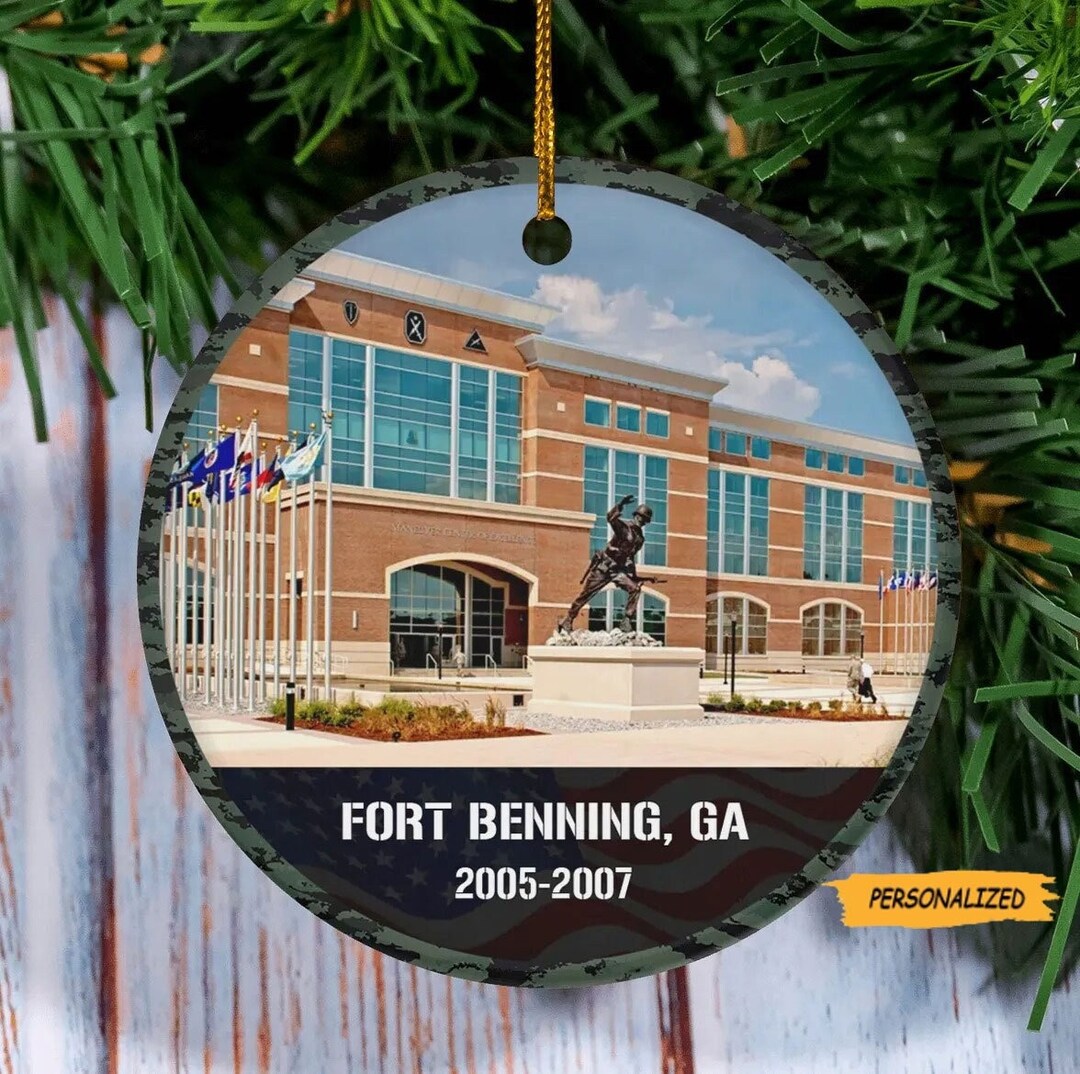 Personalized Custom Military Base Photo Christmas Ornament, Christmas ...