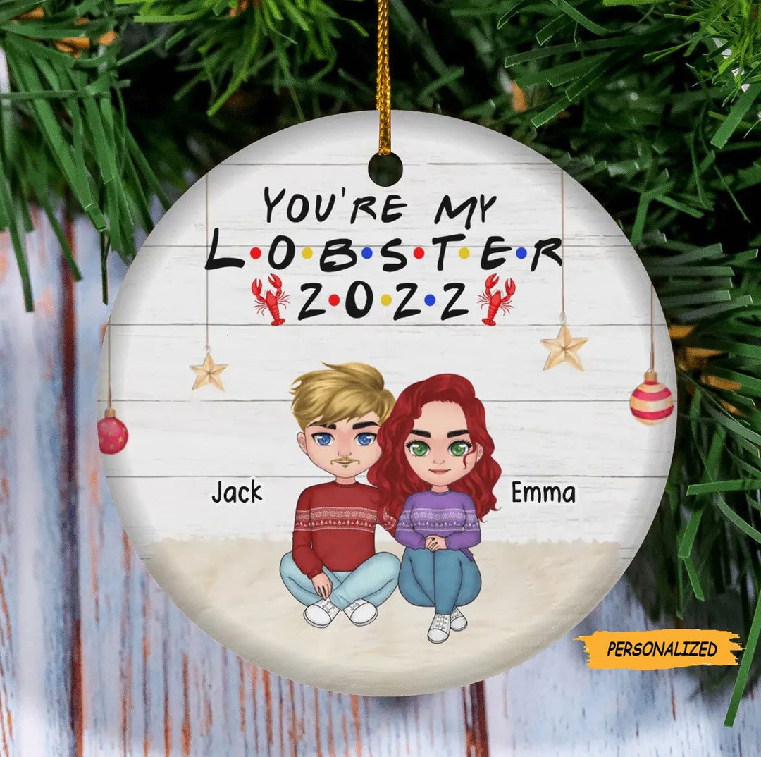 Personalized Custom Couple Circle Ornament, Gift Idea for Christmas ...