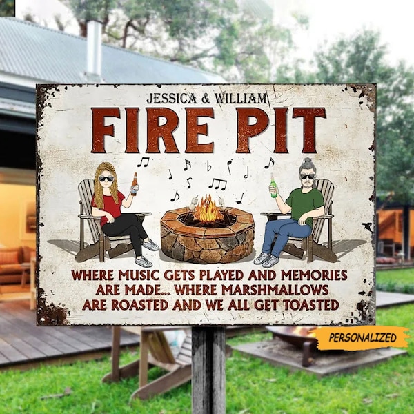 Fire Pit Sign - Etsy