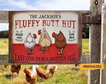 Personalized Chicken Hut Sign - Etsy