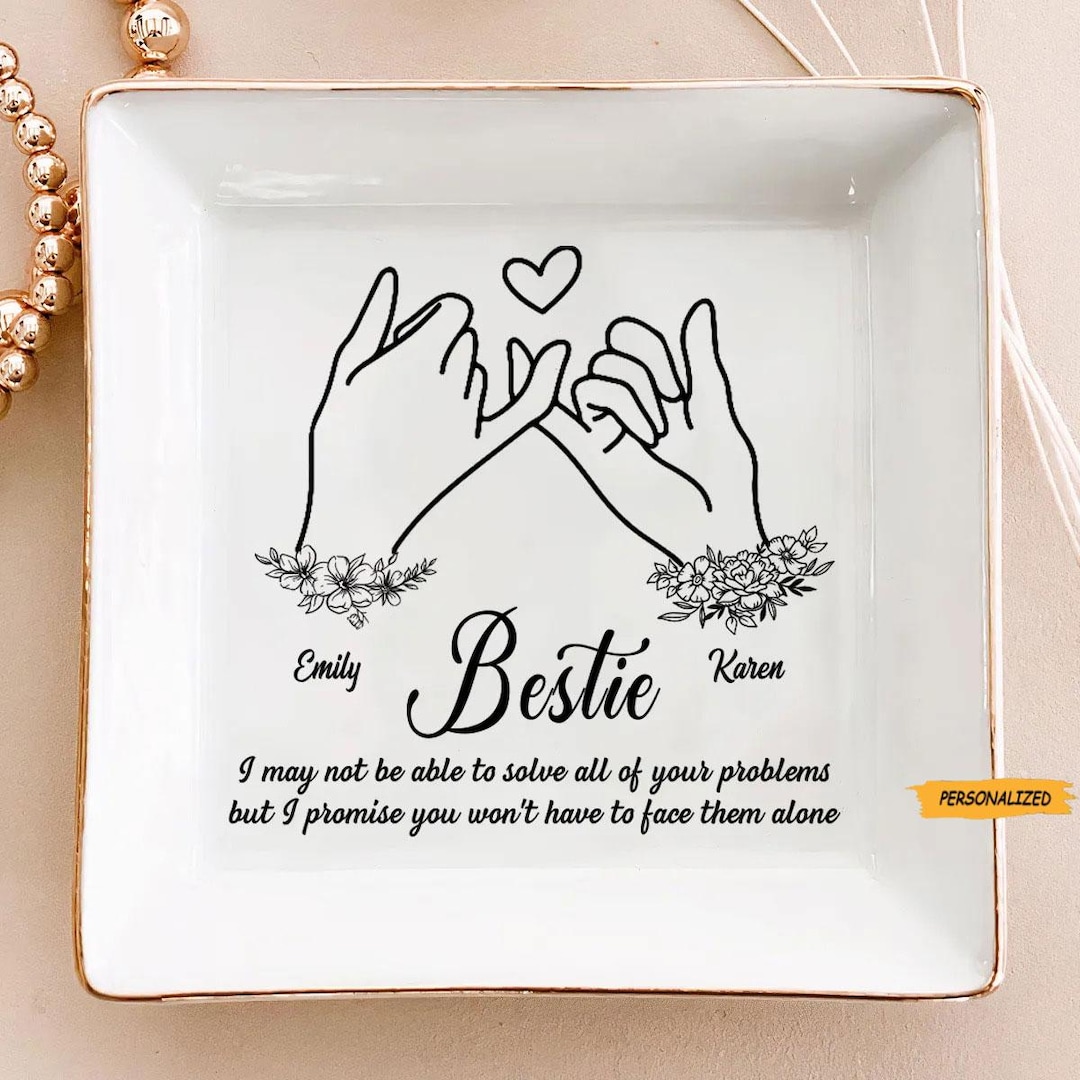 You Are My Bestie, Personalized Custom Jewelry Dish, Gift for Bestie ...