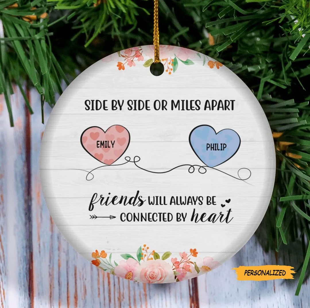 Personalized Custom Friends Circle Ornament, Christmas Gift Idea for ...