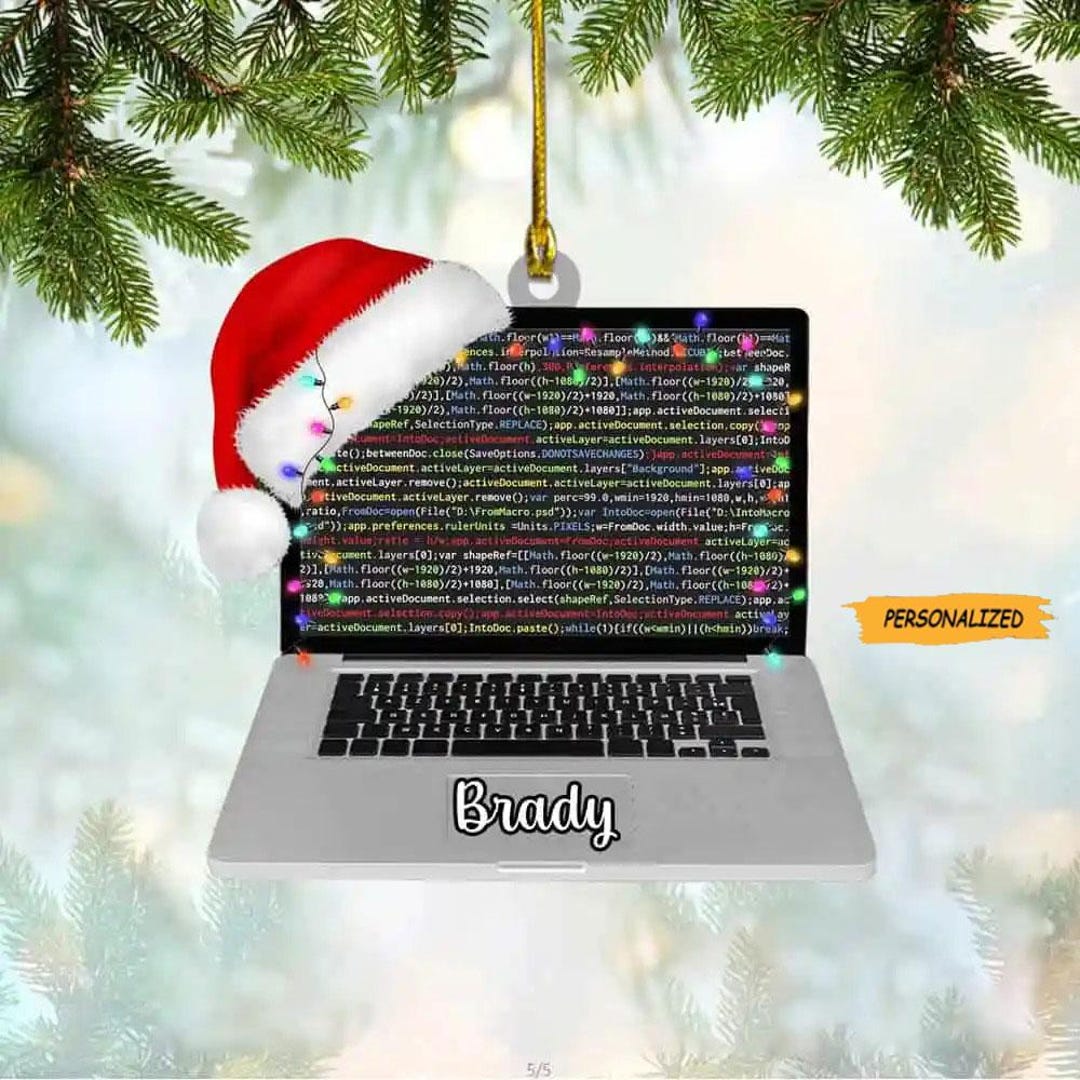 Personalized Computer Programmer Christmas Ornament, Gift for Coder ...