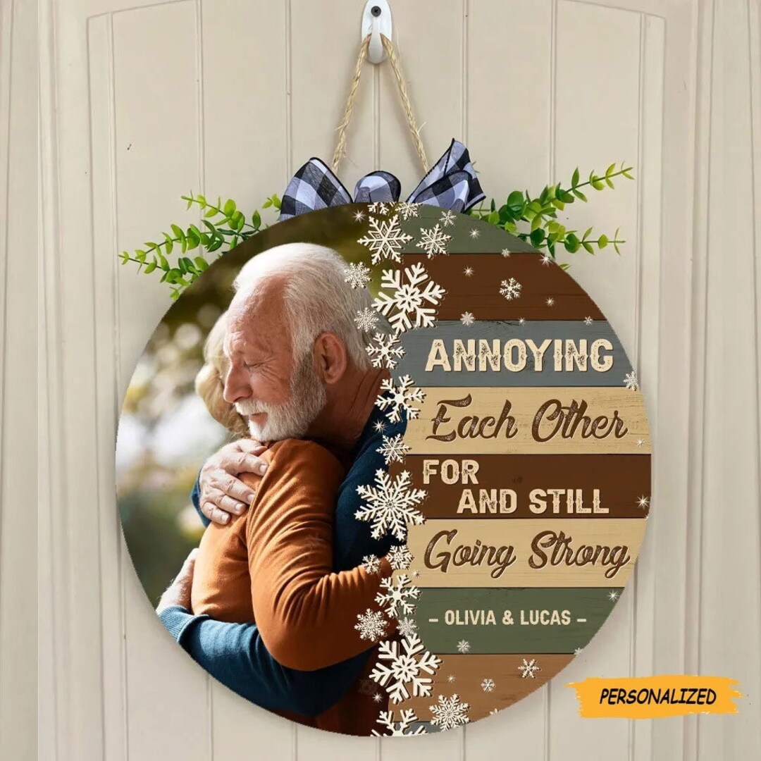 Personalized Custom Photo Family Door Sign, Gift for Couple, Annoying ...