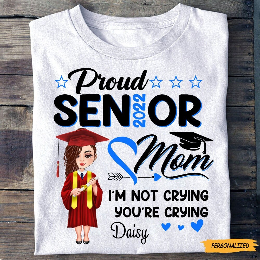 Proud of Senior Mom Graduation T Shirt Graduation Gift for | Etsy
