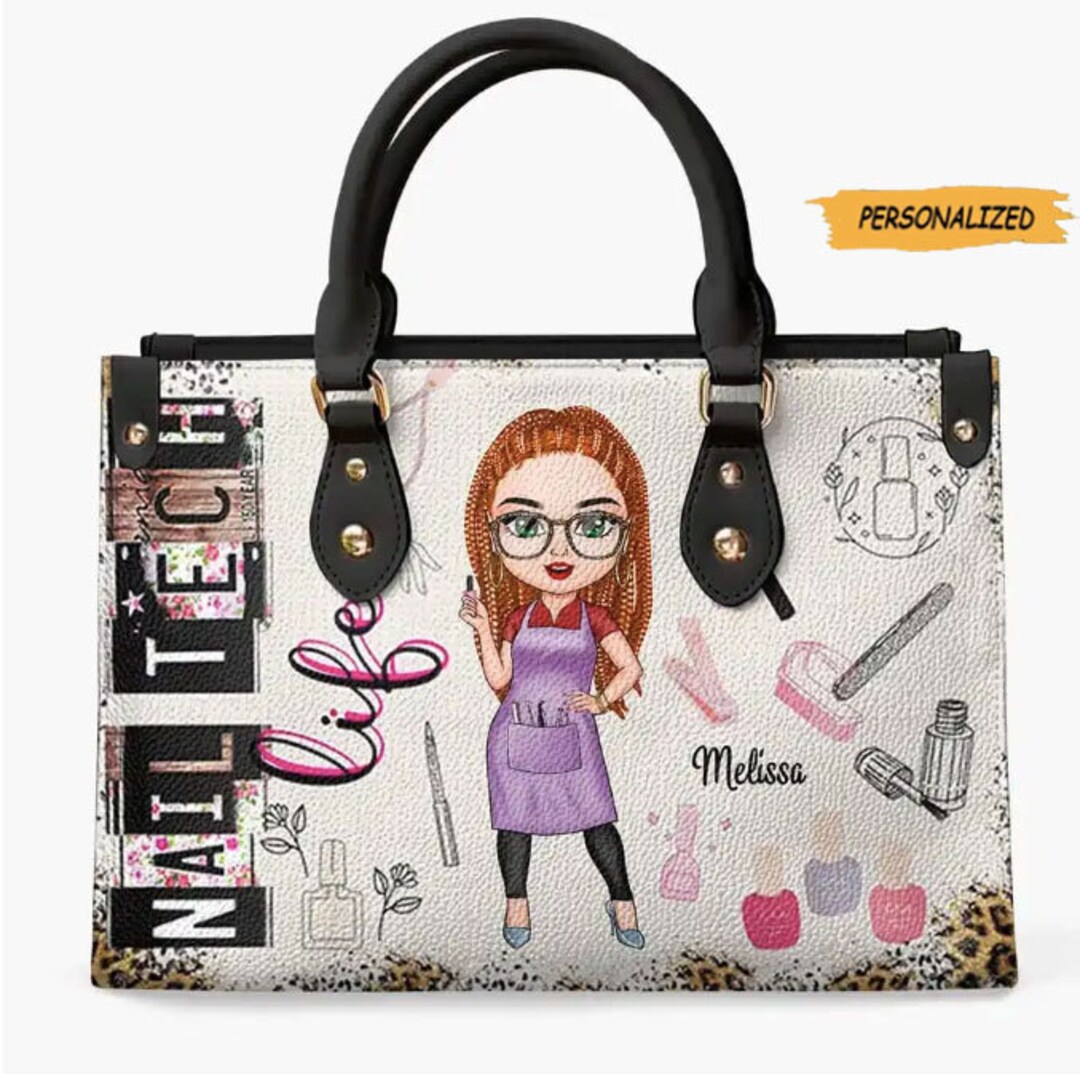 Personalized Leather Bag, Gift for Nail Tech, Being A Nail Tech ...