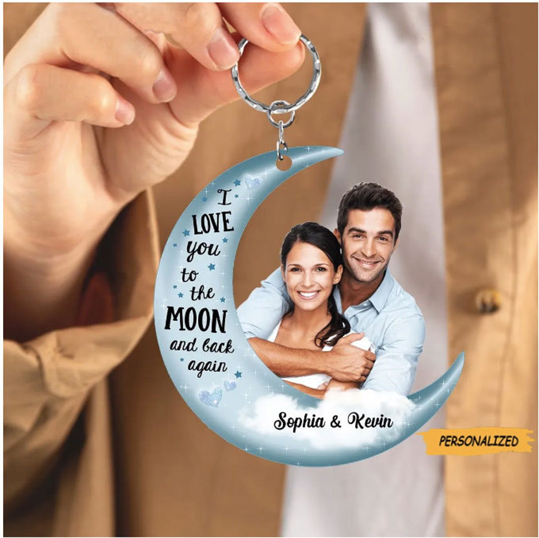 Personalized Couple Acrylic Keychain/ Car Hanging Ornament, I Love You ...