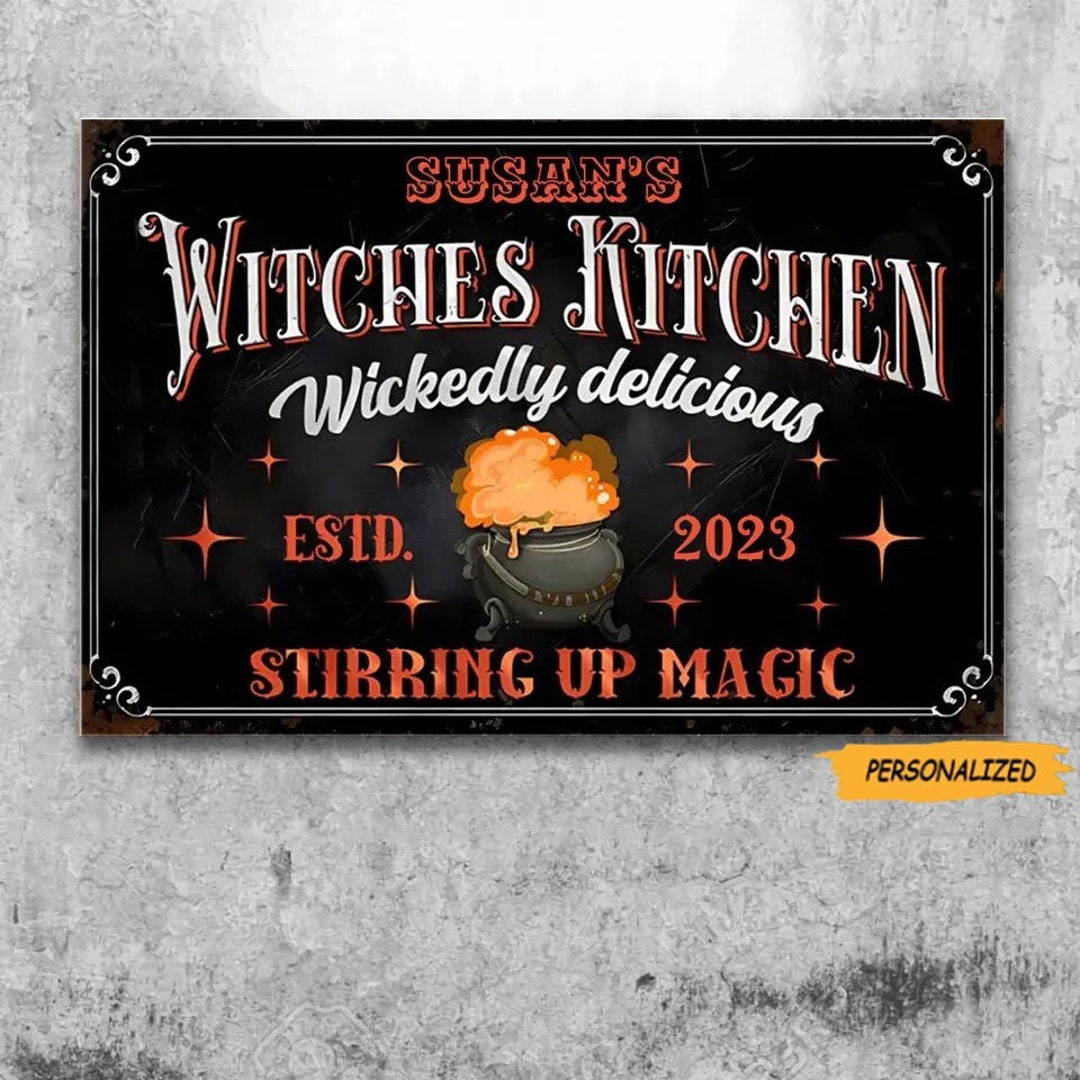 Witch Witches Kitchen Wickedly Delicious Personalized Custom Classic ...