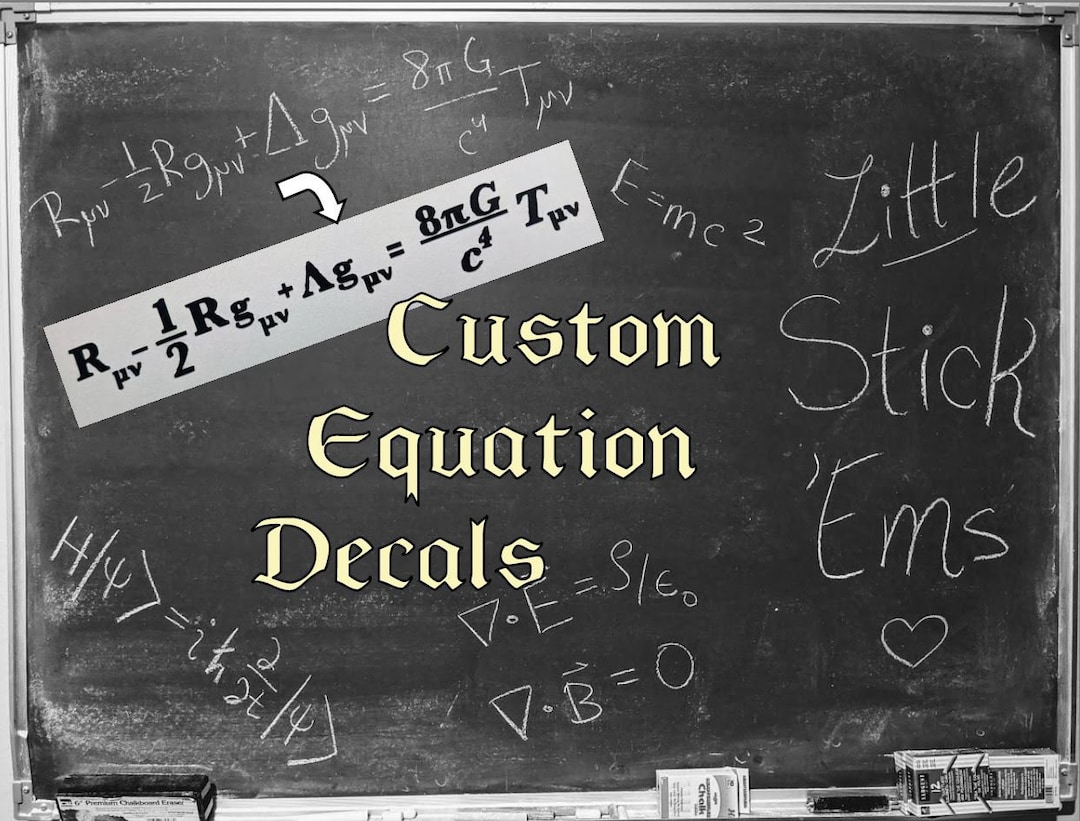 Custom Equation Decal Stickers | Laptop Decal | Laptop Sticker | Nerdy ...