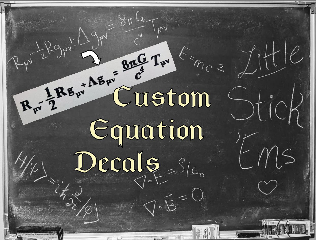 Custom Equation Decal Stickers | Laptop Decal | Laptop Sticker | Nerdy ...