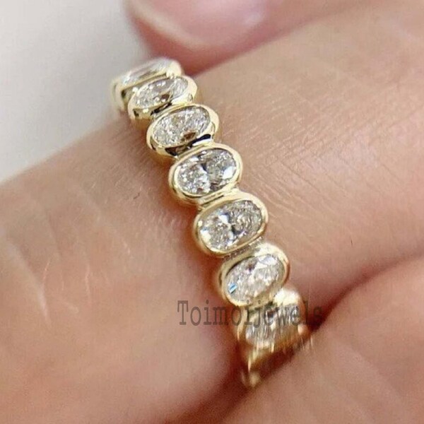 Horizontal Oval Engagement Ring - Etsy