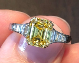 Canary Yellow Ring - Etsy