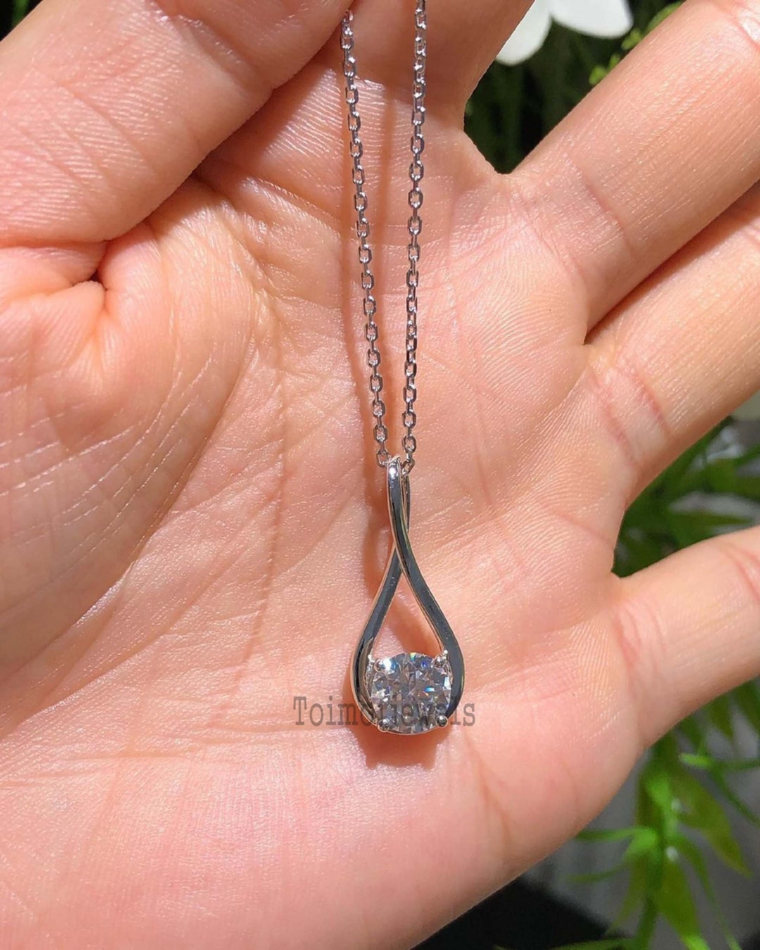 Unique Necklace Pendant Round Moissanite Pendant Simple Women Pendant 6 ...