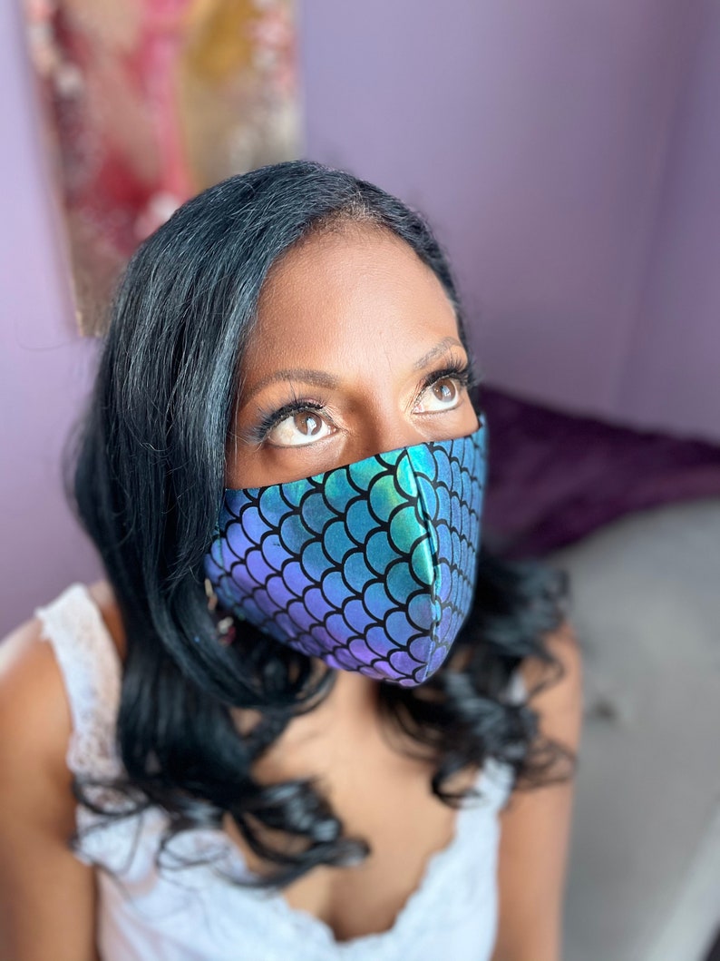 Iridescent Mermaid Mask - Etsy