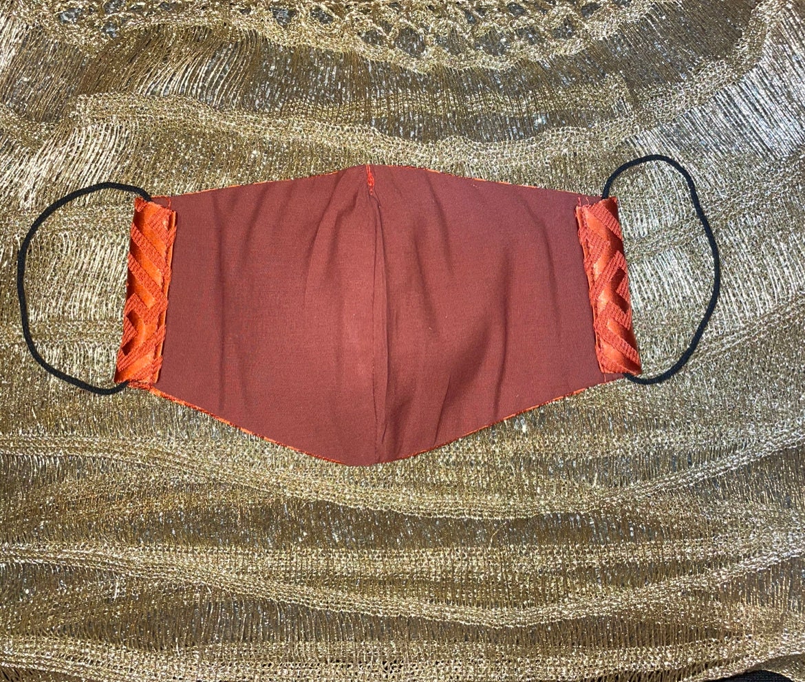 Rust Cultural Print With Rose Gold Jewel - Etsy