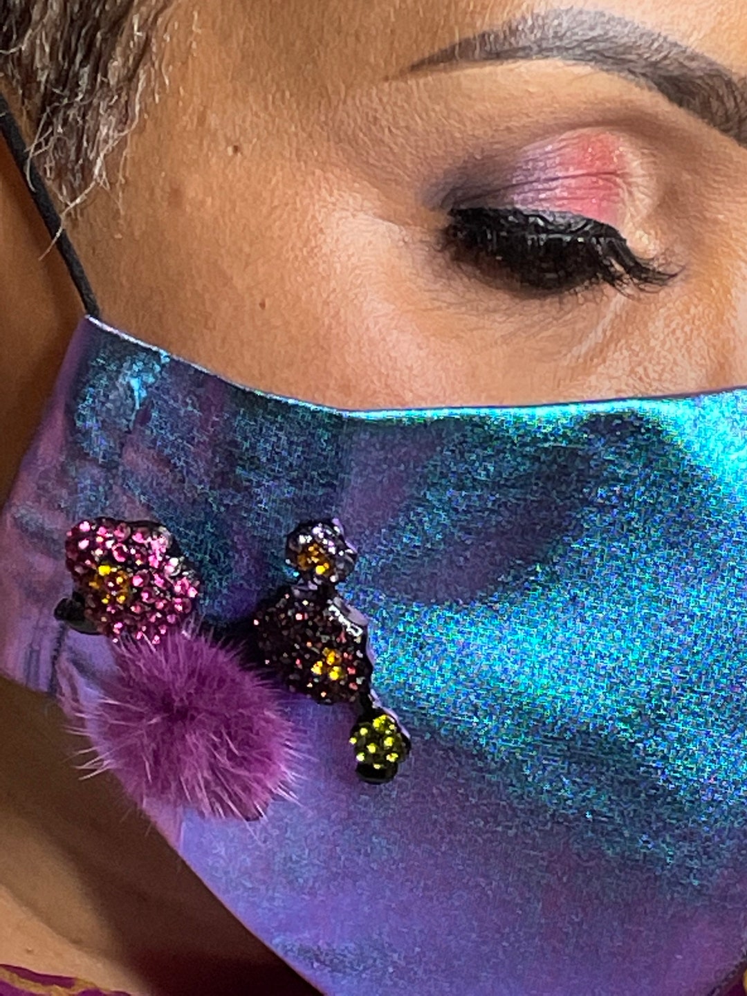 Iridescent Poodle Mask - Etsy